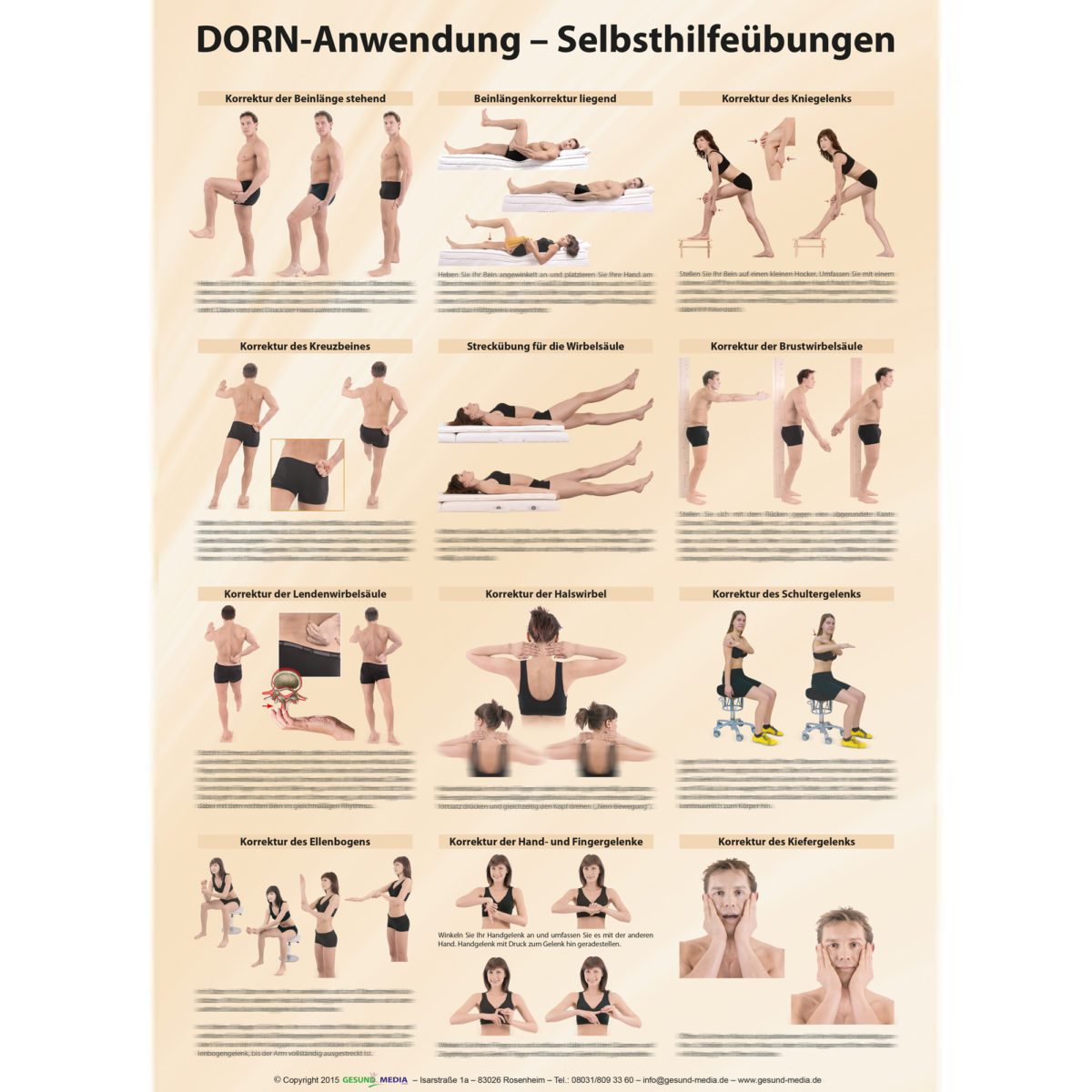 Plakat "Selbsthilfeübungen DORN" - Gesund Media